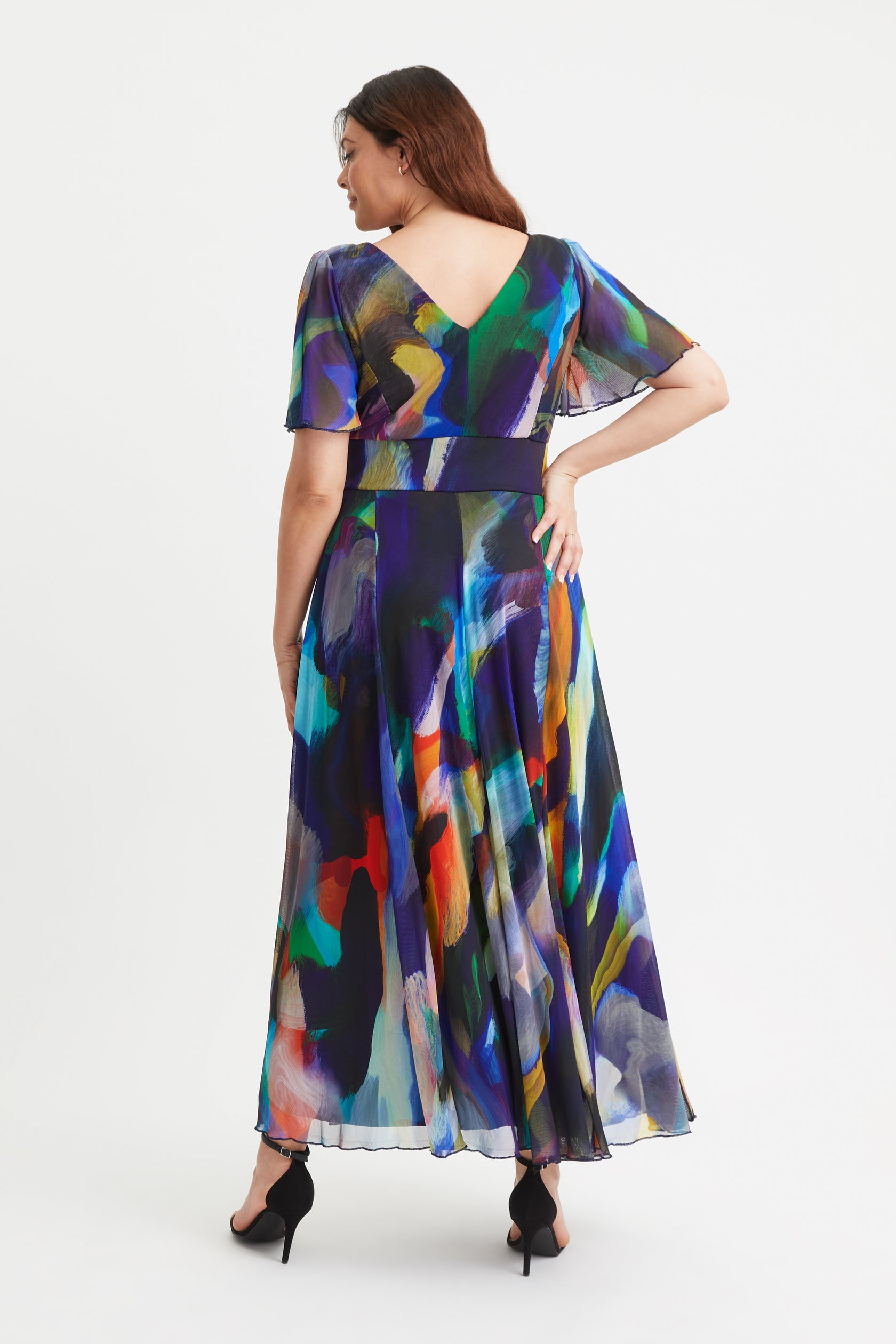 Isabelle Navy Mirage Float Sleeve Maxi Dress – Scarlett & Jo