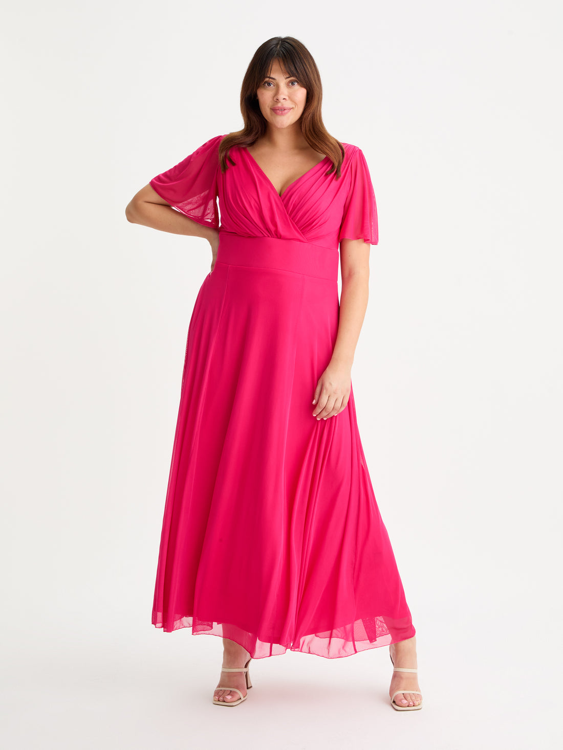 Isabelle Cerise Float Sleeve Maxi Dress – Scarlett & Jo