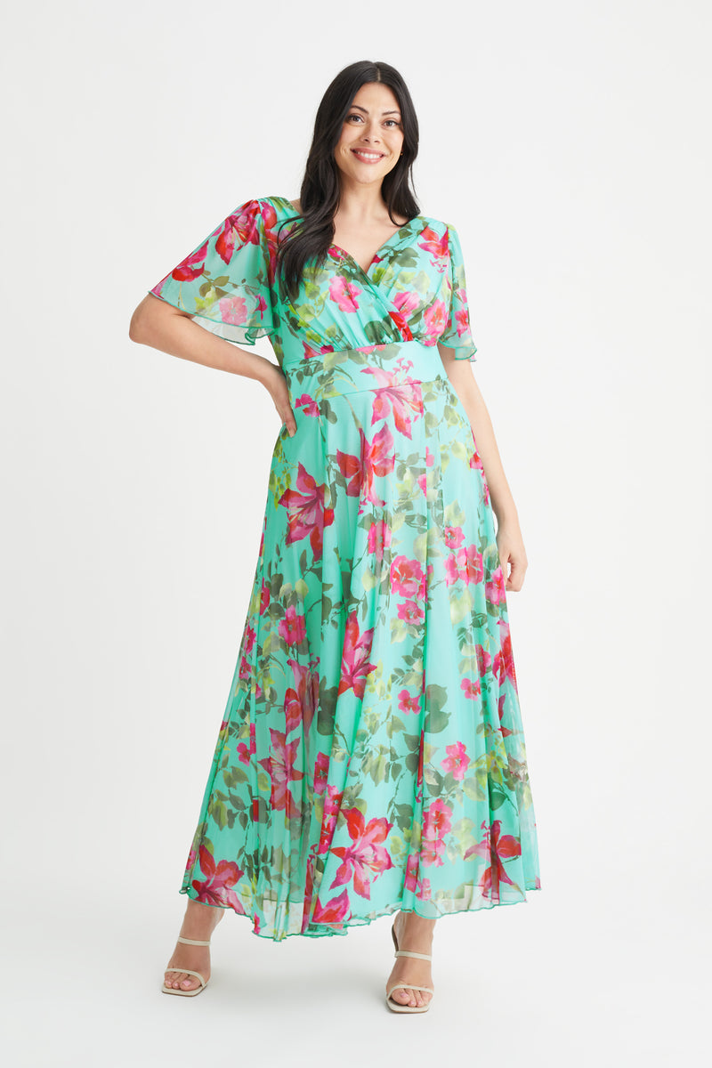 Isabelle Deep Mint Float Sleeve Maxi Dress – Scarlett & Jo