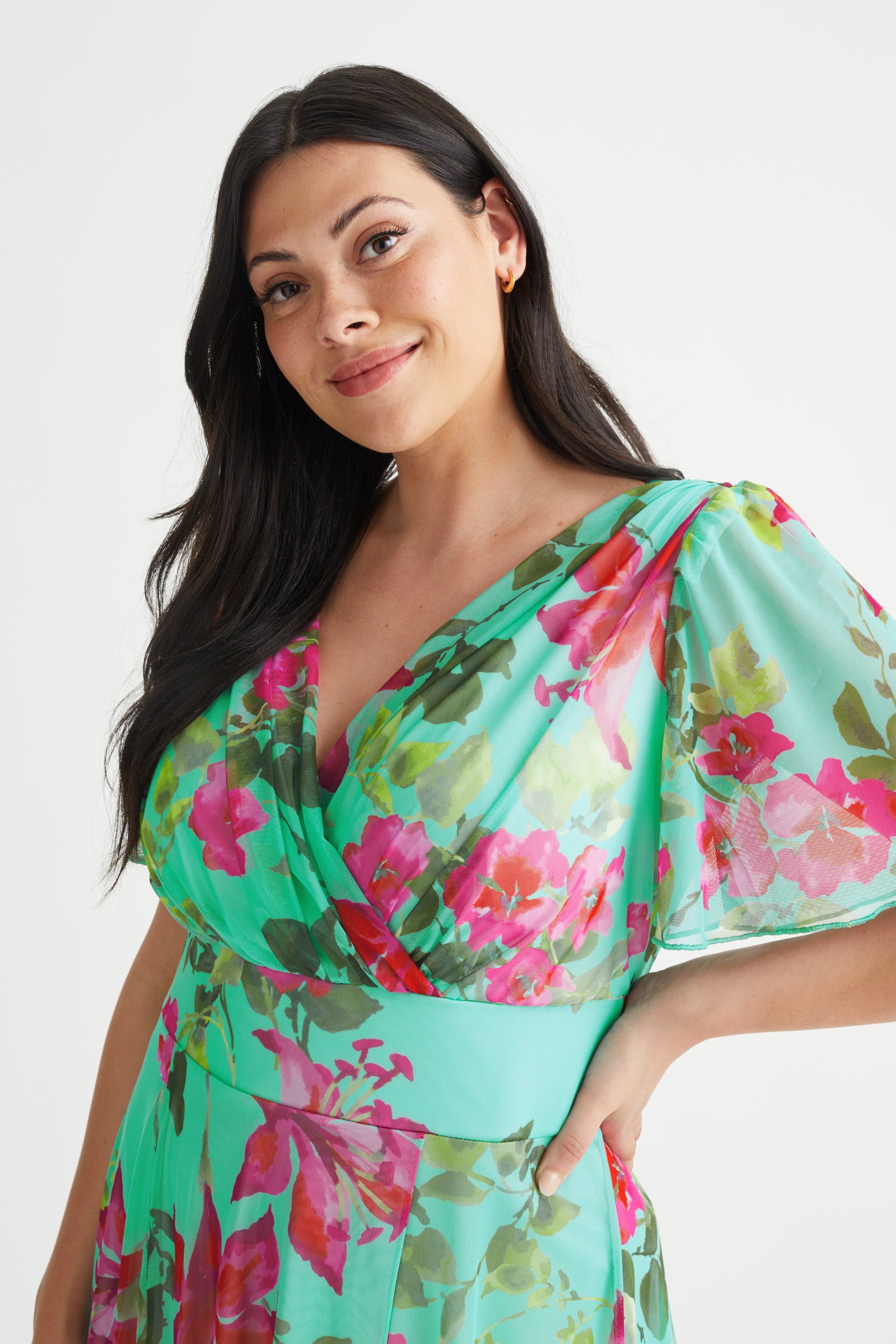 Isabelle Deep Mint Float Sleeve Maxi Dress – Scarlett & Jo
