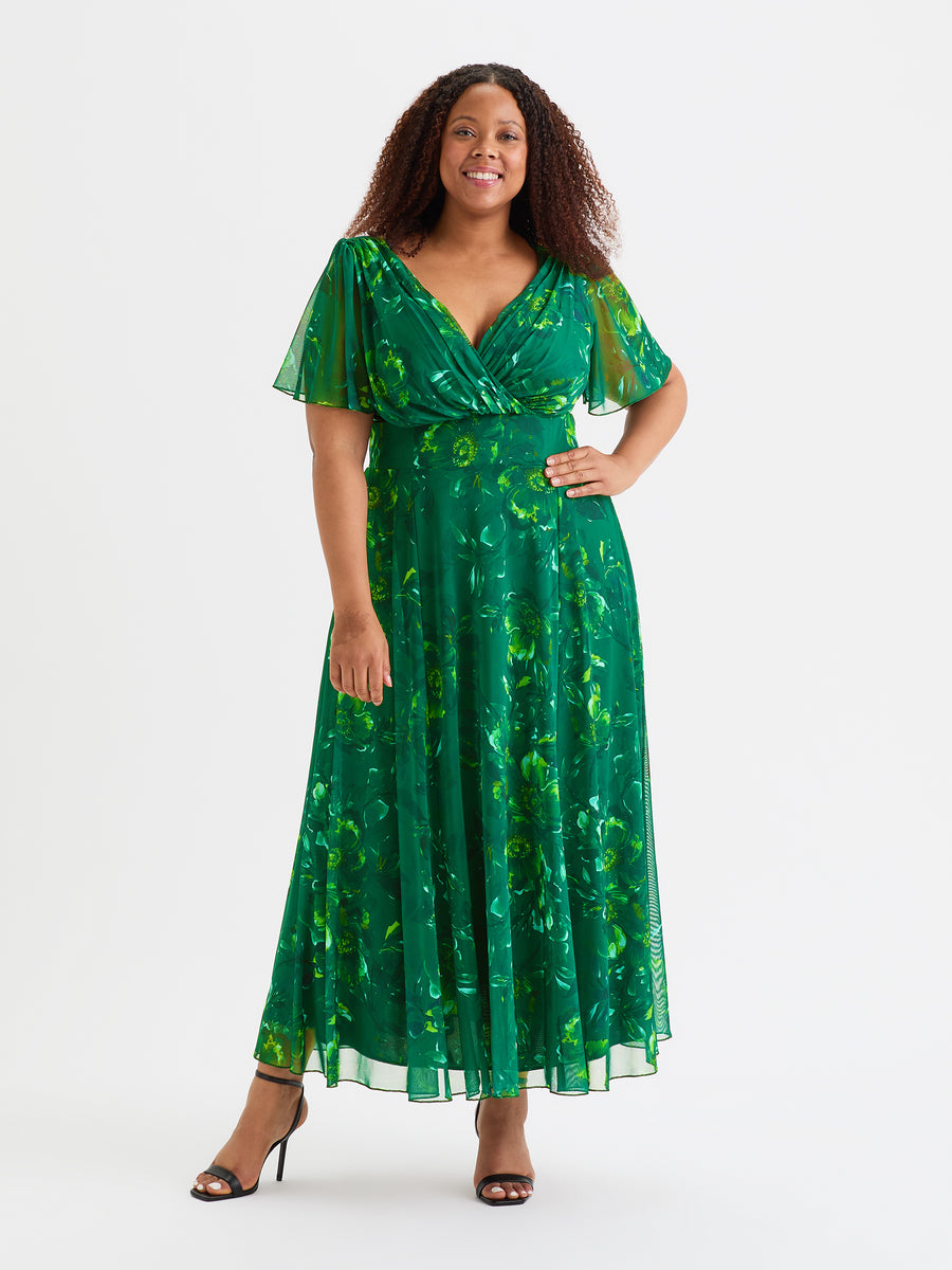 Isabelle Green Chartreuse Float Sleeve Maxi Dress – Scarlett & Jo