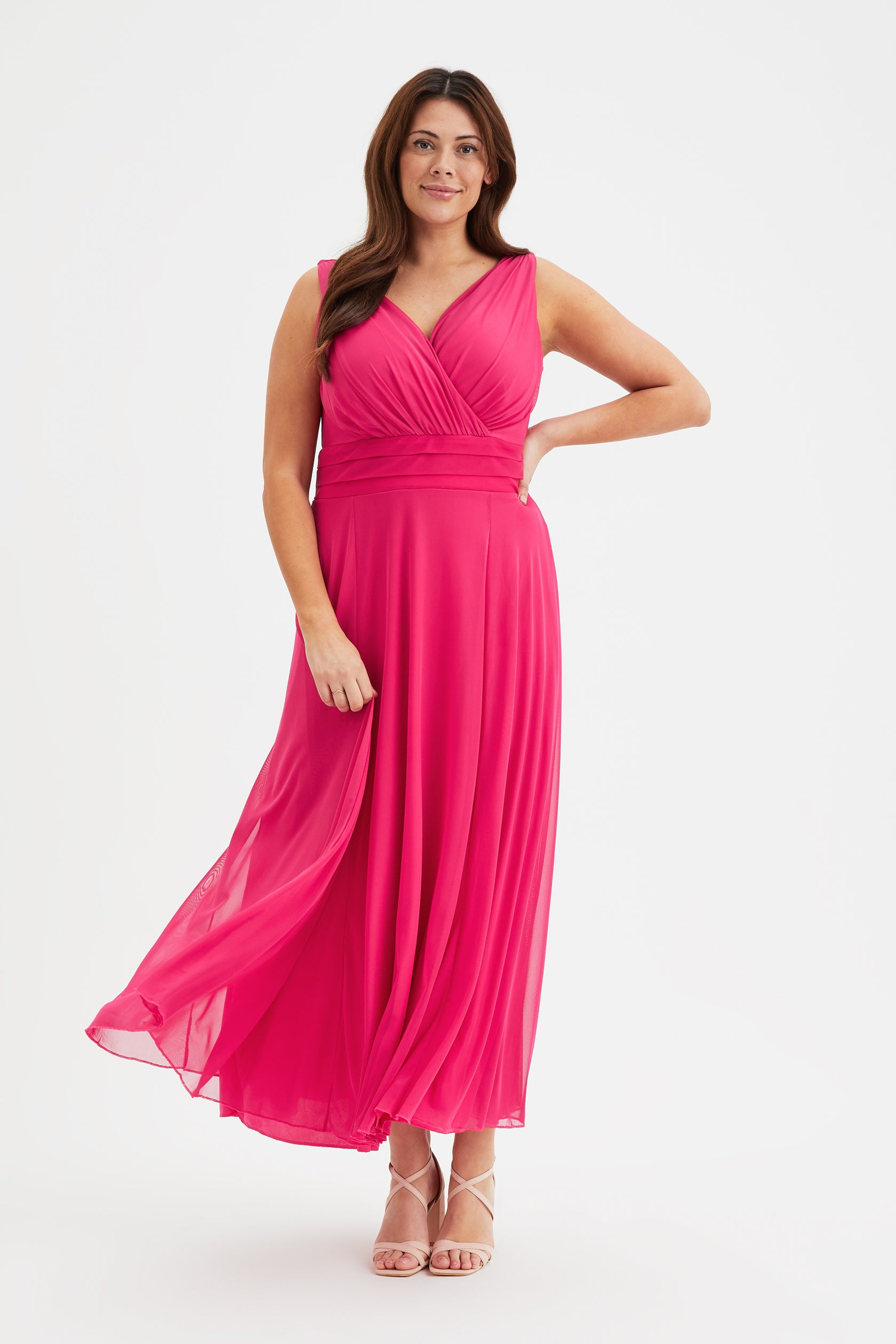 Plus Size Scarlett & Jo Nancy Marilyn Chiffon Maxi Dress