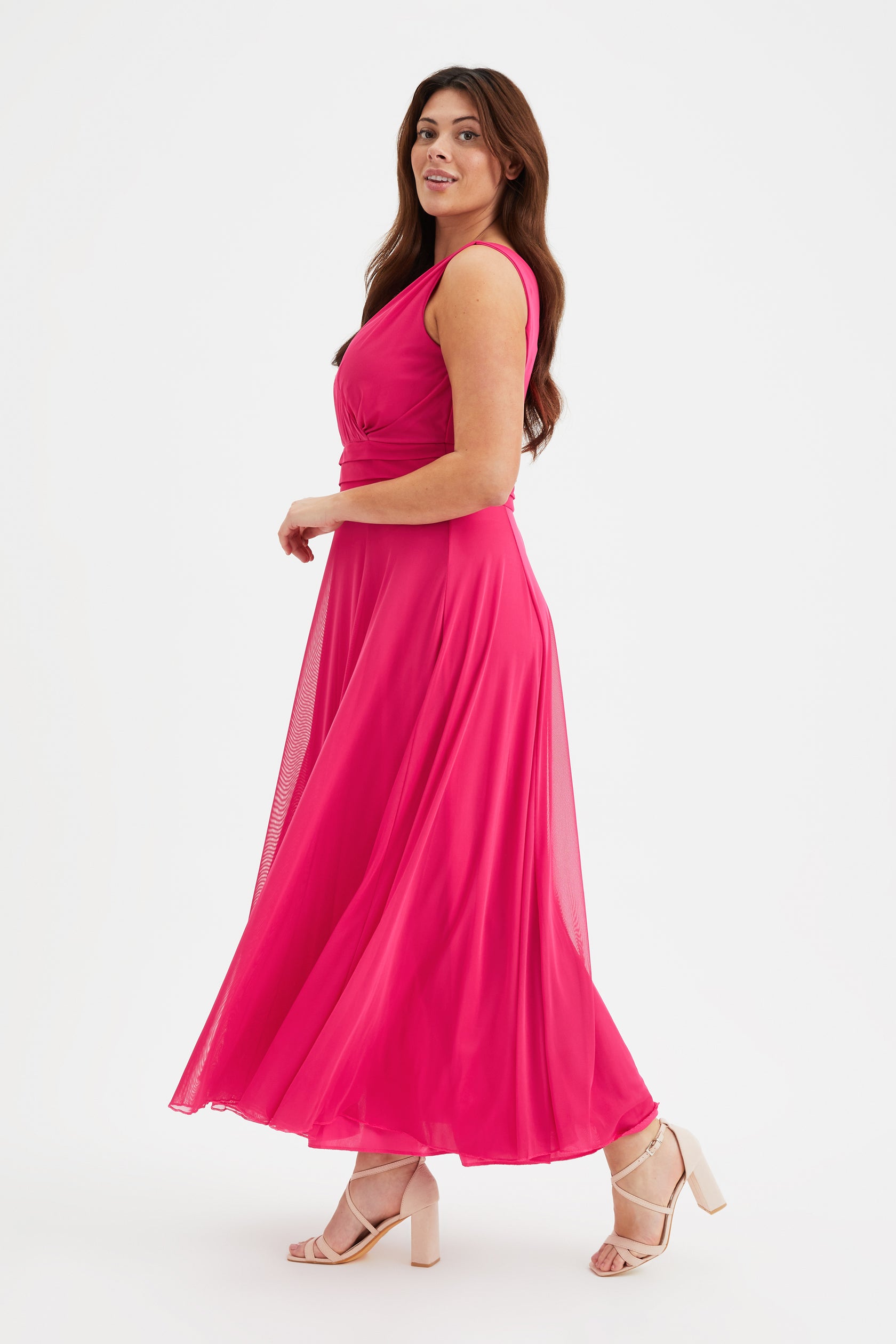 Plus Size Scarlett & Jo Nancy Marilyn Chiffon Maxi Dress