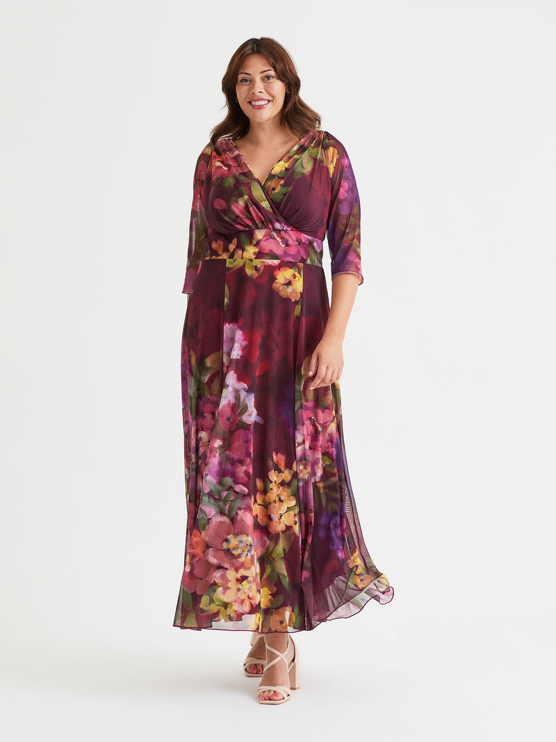 Plus Size Scarlett & Jo Print Maxi Gown