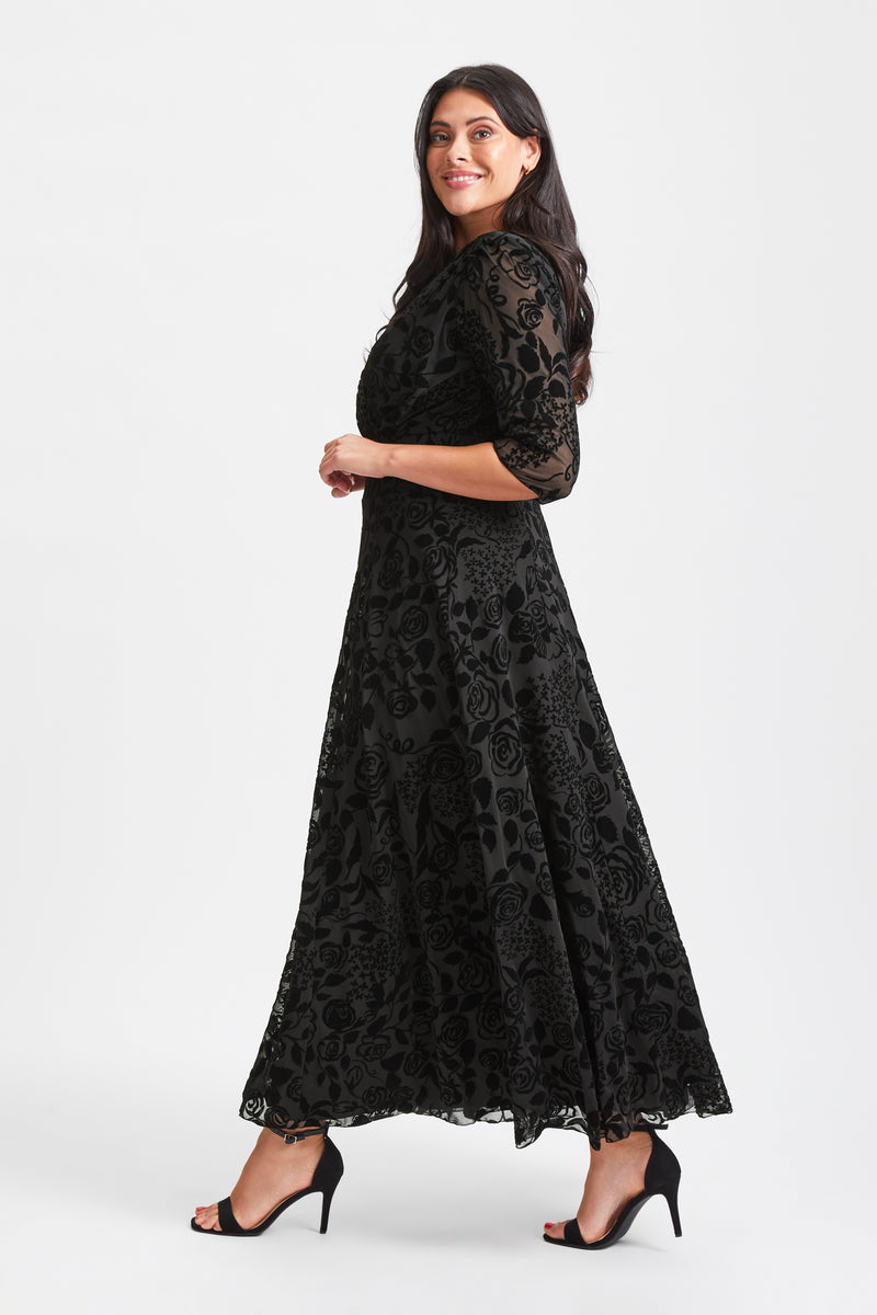Plus Size Scarlett & Jo Velvet Maxi Gown