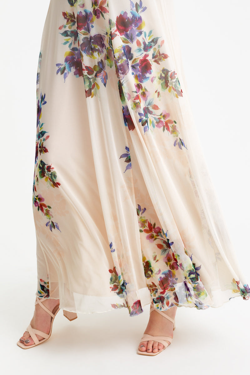 Isabelle Ivory Multi Float Sleeve Maxi Dress – Scarlett & Jo