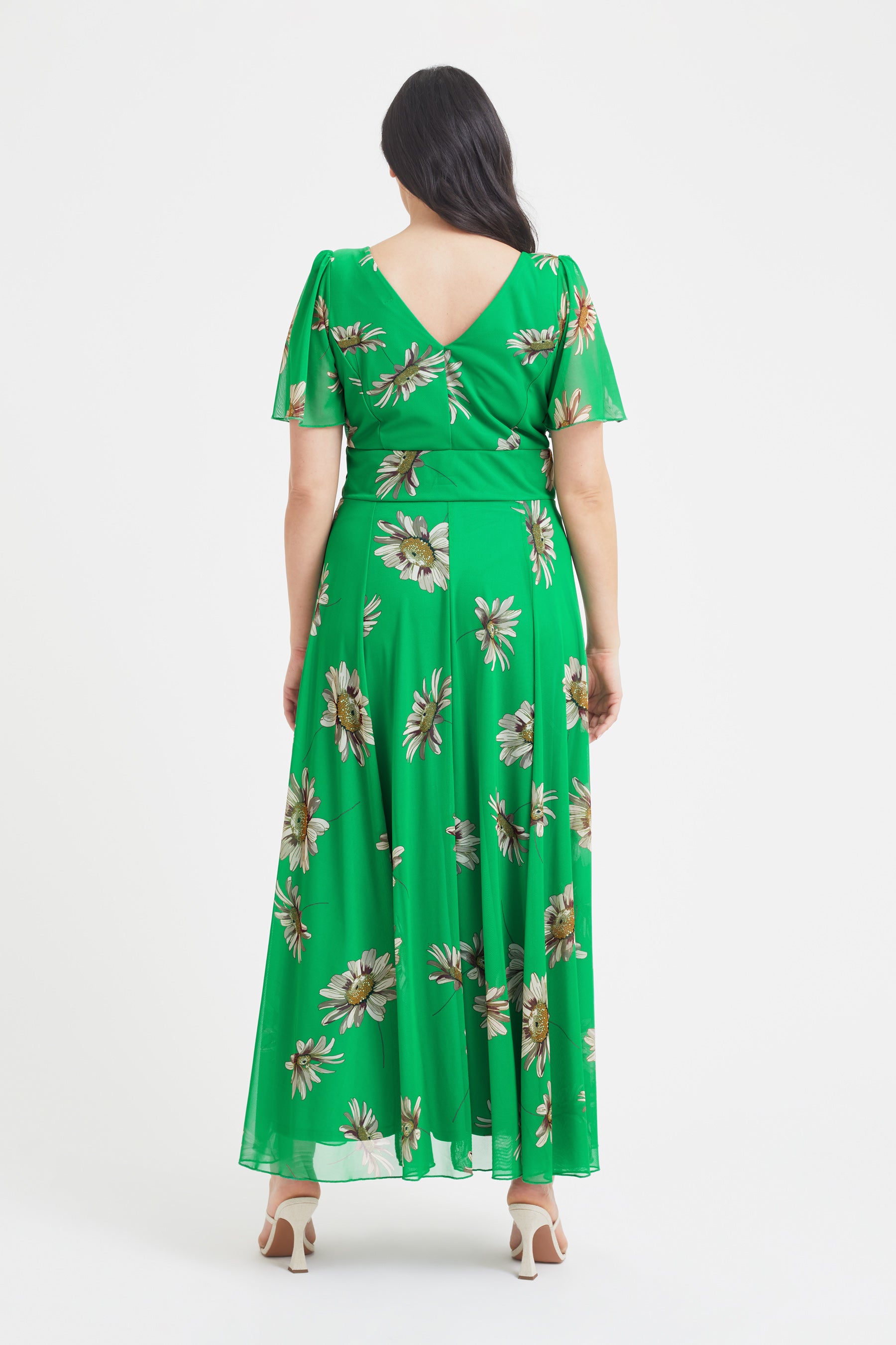 Isabelle Green Sunflower Float Sleeve Maxi Dress – Scarlett & Jo