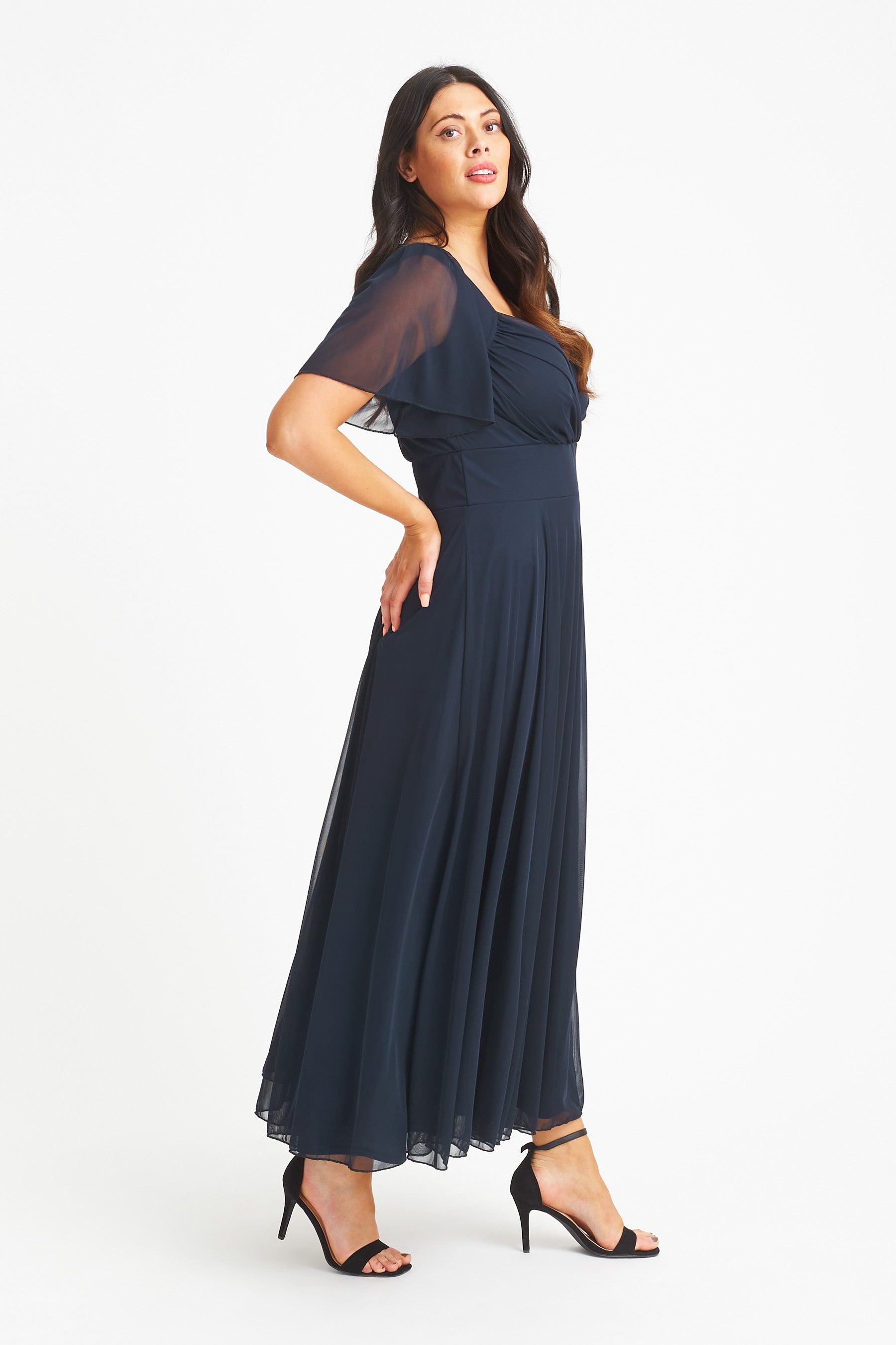 Kemi Navy Bolero Wrap Bodice Maxi Gown – Scarlett & Jo